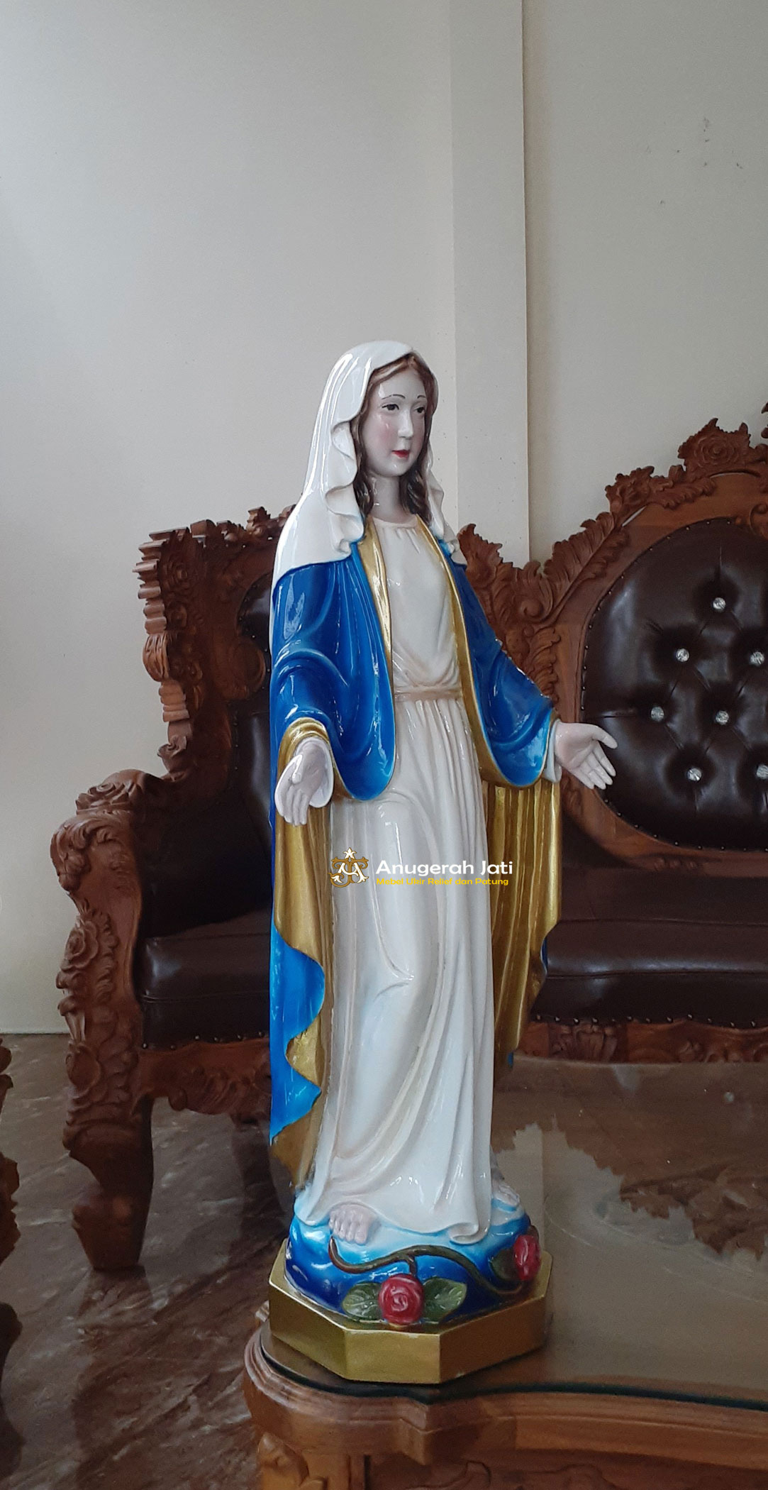 Patung Bunda Maria Tangan Terbuka - Anugerah Jati Furniture